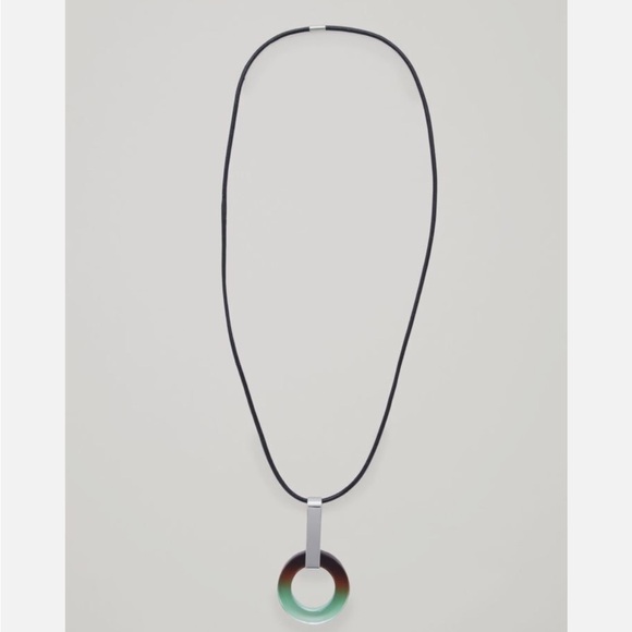 COS | Jewelry | Nwt Cos Long Necklace Green And Brown With Black Strap ...